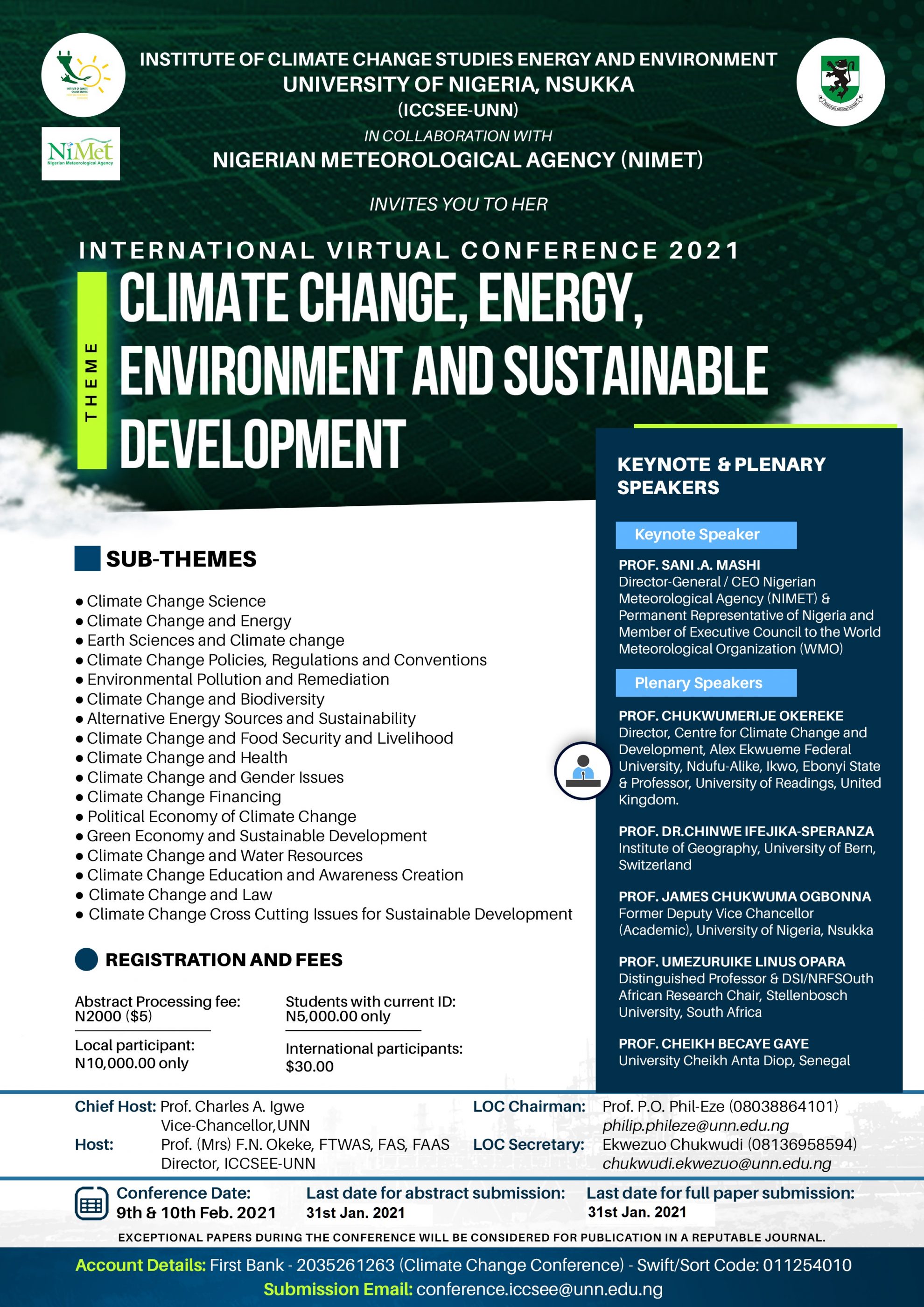 Institute Of Climate Change Studies International Virtual Conference ...