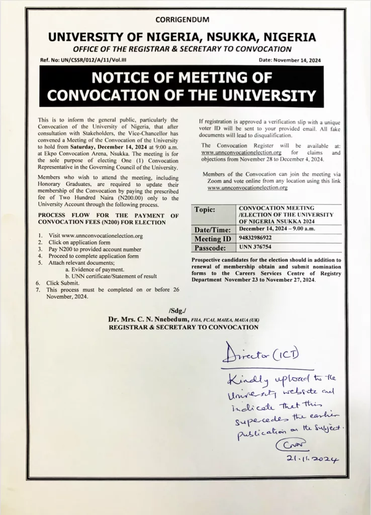 Homepage - University Of Nigeria Nsukka